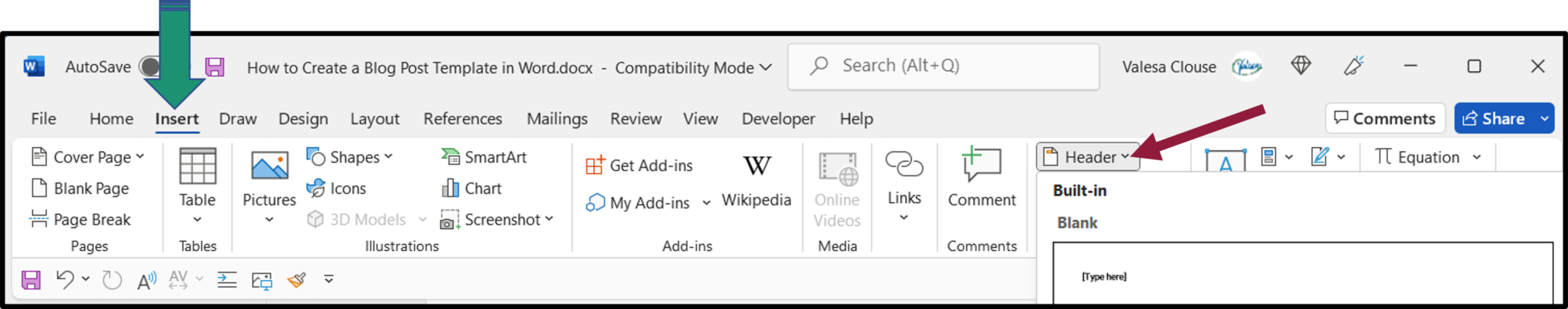 How to Create a Blog Post Template in Word - cValesa